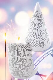 2023 Printable New Years Hats - Made with HAPPY