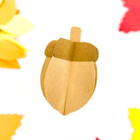 3D Paper Acorn Craft - Made with HAPPY