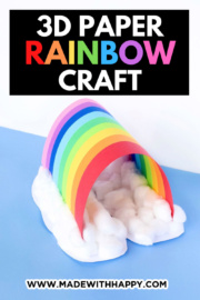 How to Make a 3D Paper Rainbow Craft - Made with HAPPY