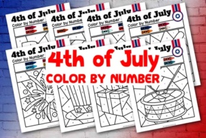 4th of July Color By Number - Made with HAPPY