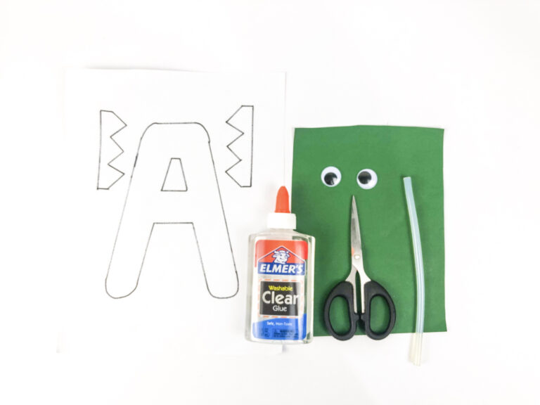 A is For Alligator Craft with Printable Letter A - Made with HAPPY