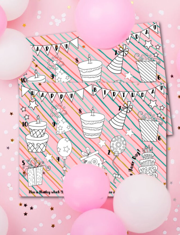 Printable Birthday Countdown - Made with HAPPY