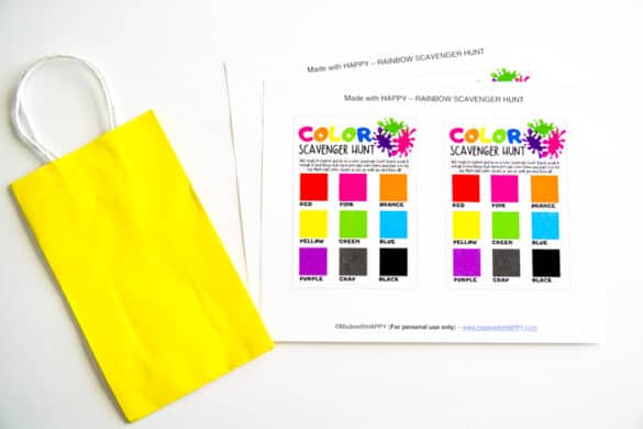 Free Printable Color Scavenger Hunt For Kids - Made with HAPPY