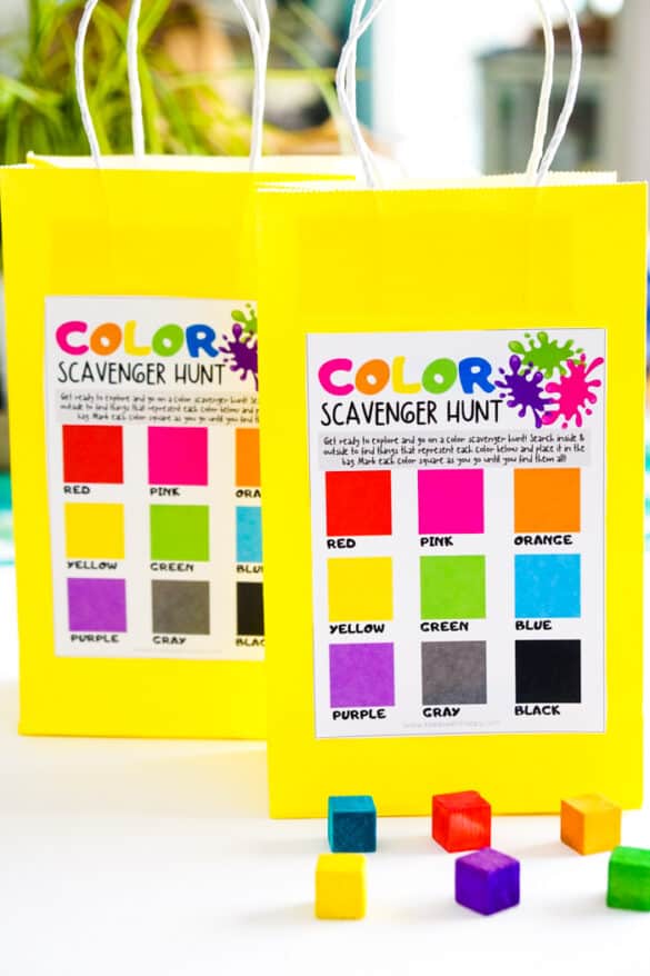 Free Printable Color Scavenger Hunt For Kids - Made with HAPPY