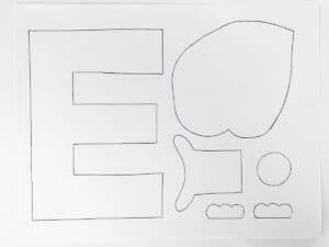 E is For Elephant Craft with Printable Letter E - Made with HAPPY