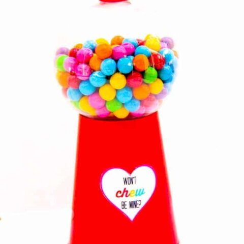DIY Gumball Machine Valentines - Made with HAPPY