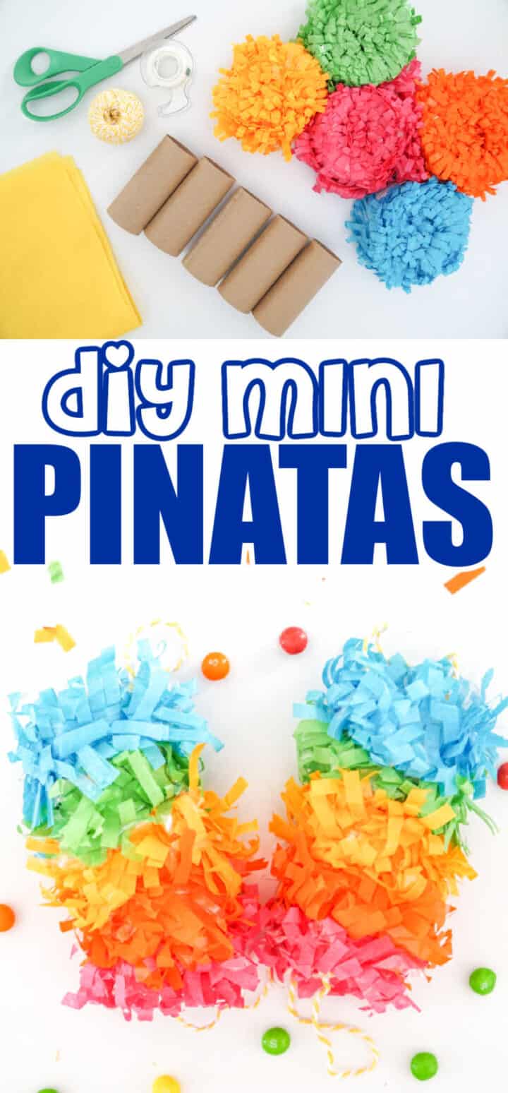Super Easy Rainbow DIY Mini Pinatas - Made with Happy