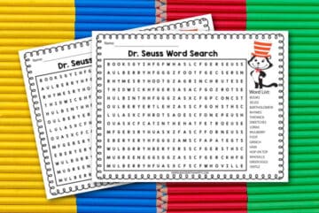 Free Printable Dr. Seuss Word Search - Made with HAPPY
