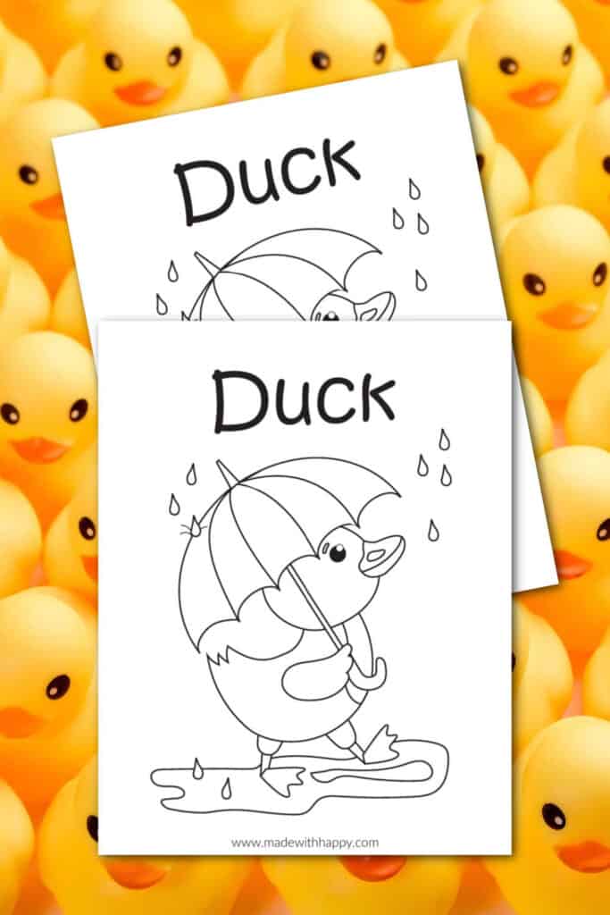Cute Animal Coloring Pages - Made with HAPPY