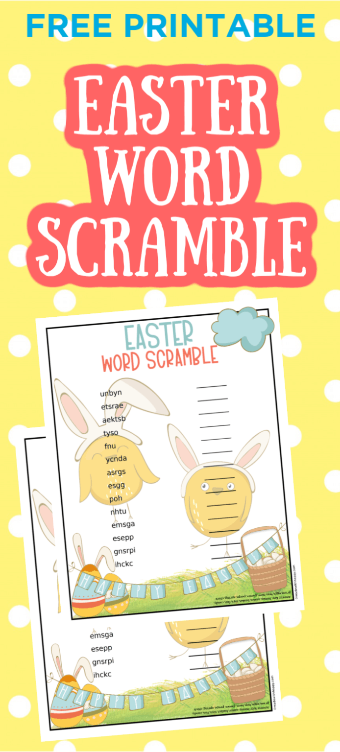 Free Easter Word Scramble Printable For Kids of All Ages