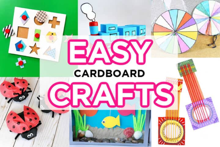21+ Easy Cardboard Crafts For Kids - Made with HAPPY