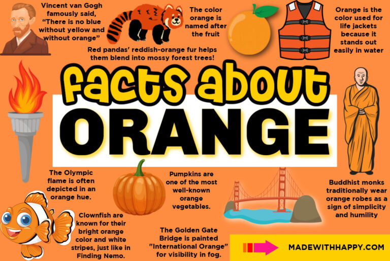 50+ Fun Facts About The Color Orange - Made with HAPPY