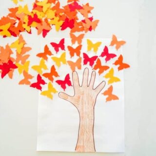 Fall Tree Craft - Fall Handprint Crafts - Paper Crafts For Kids