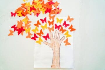 Fall Tree Craft - Fall Handprint Crafts - Paper Crafts For Kids