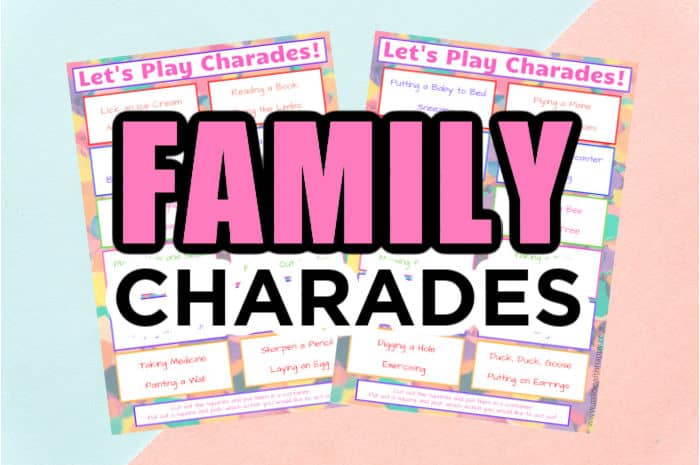 Family Charades - Free Printable Game - Made with HAPPY