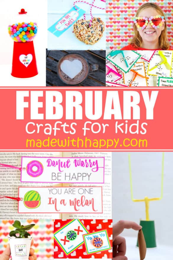 February Crafts For Kids - Valentines Crafts, Football Crafts, and More!