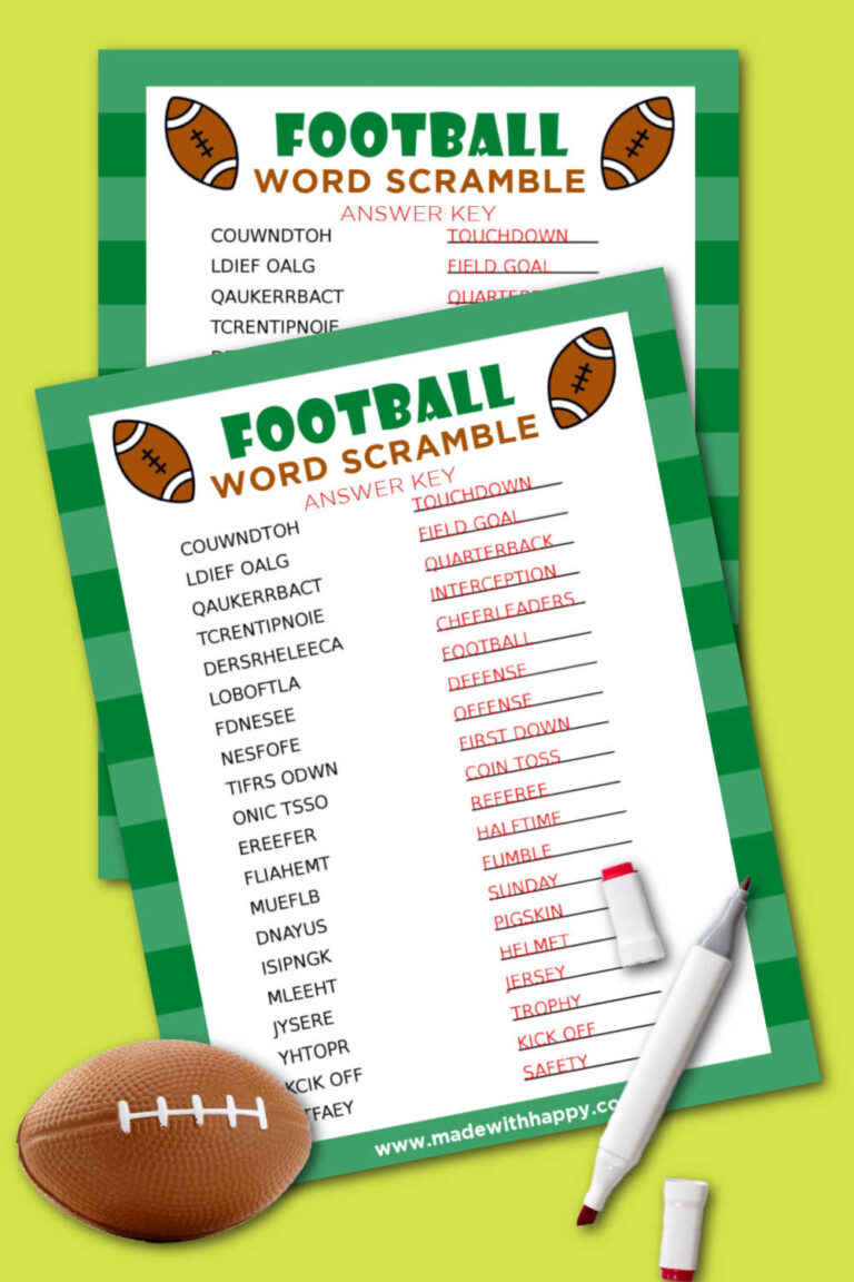 FREE Football Color By Number Printable - Made with HAPPY