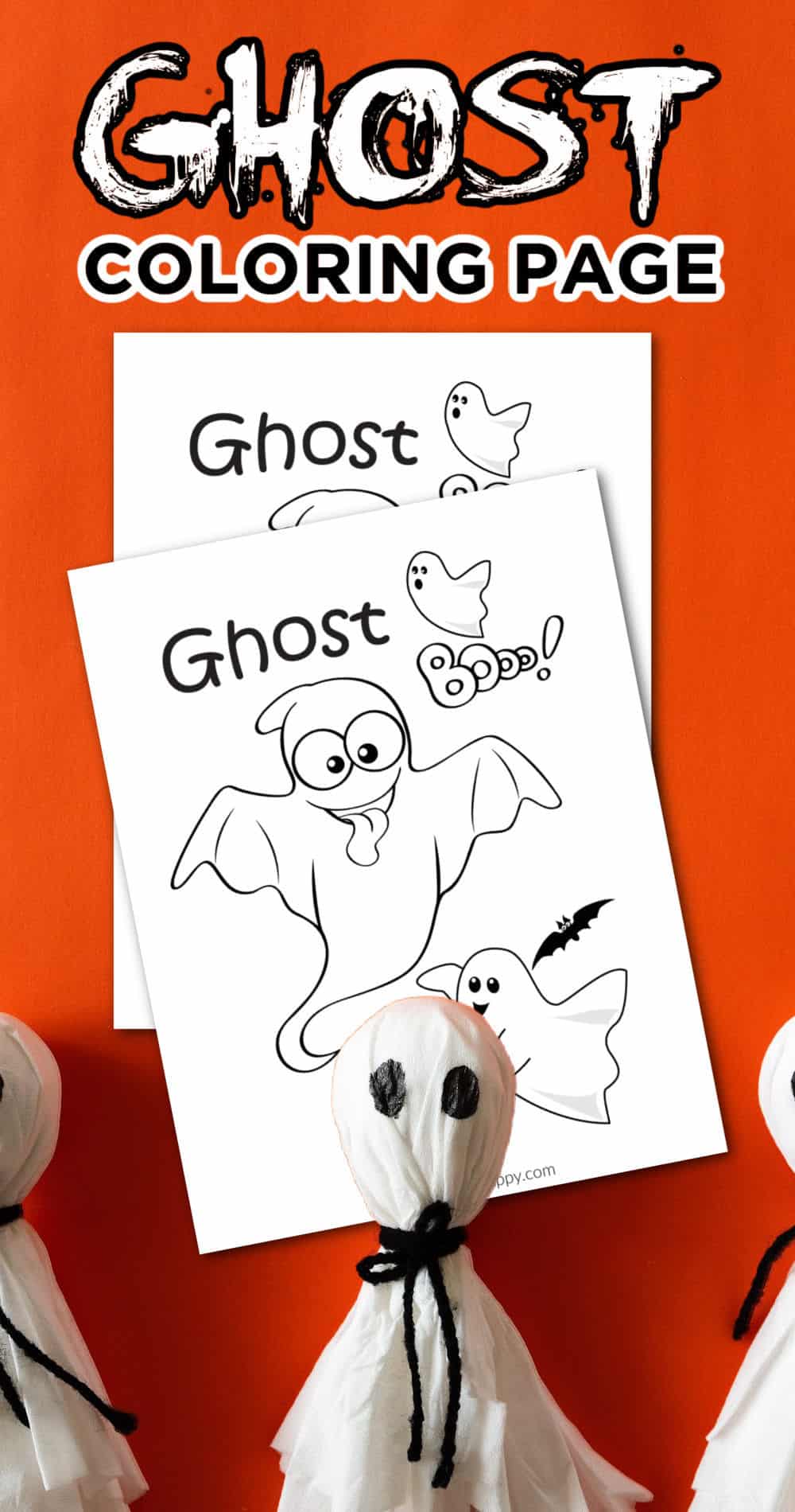 Ghost Coloring Pages - Made with HAPPY