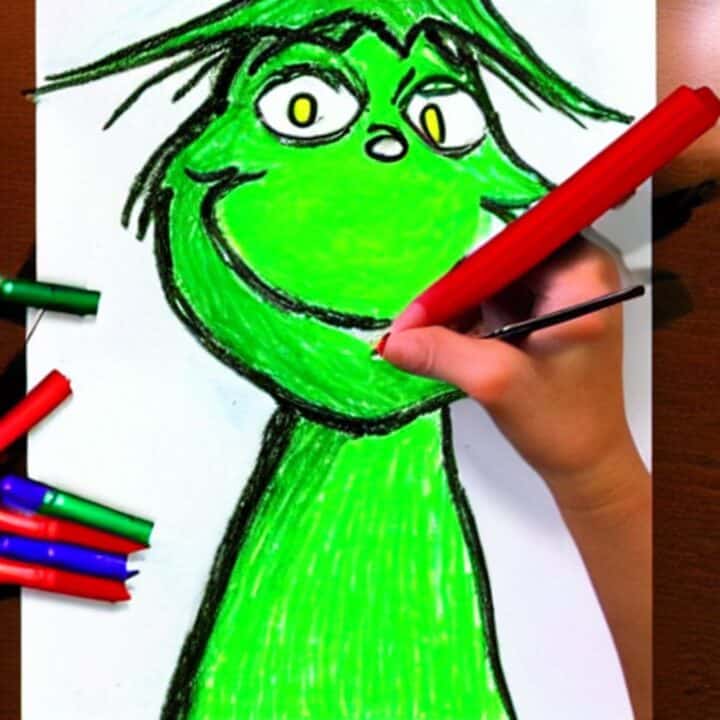 How To Draw The Grinch - Made with HAPPY
