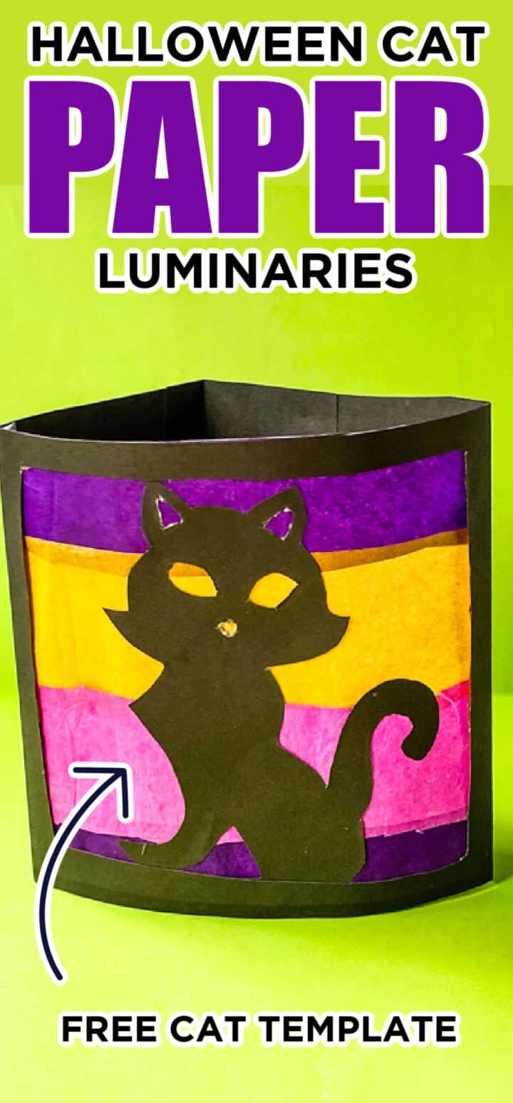 Halloween Cat Paper Luminaries - Made with HAPPY