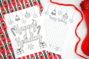 Free Christmas Coloring Pages For Kids - Made with HAPPY