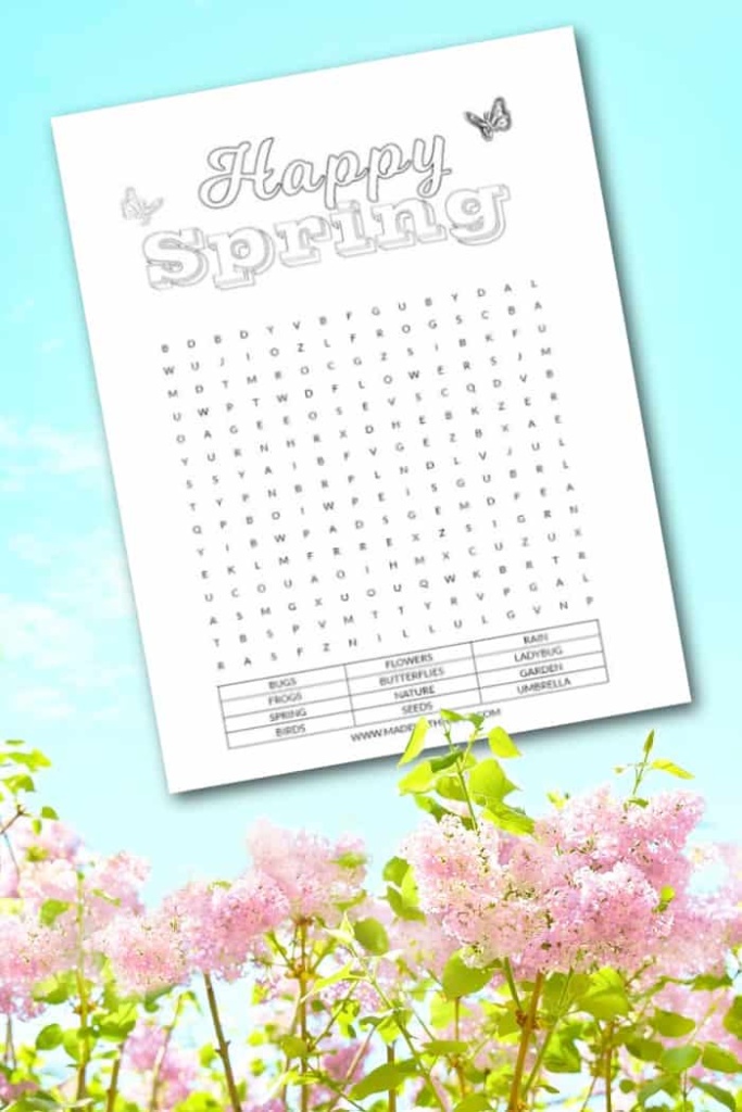 Happy Spring Coloring Pages - Made with HAPPY