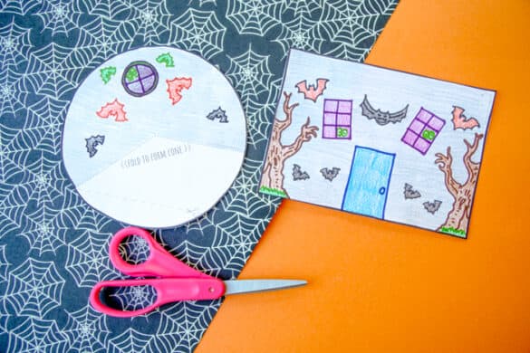 Free Printable Halloween Haunted House Craft For Kids