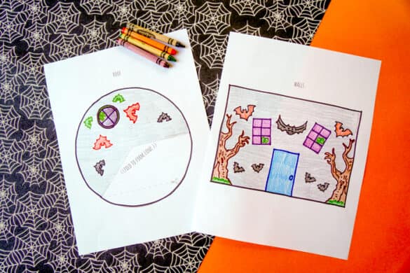 Free Printable Halloween Haunted House Craft For Kids