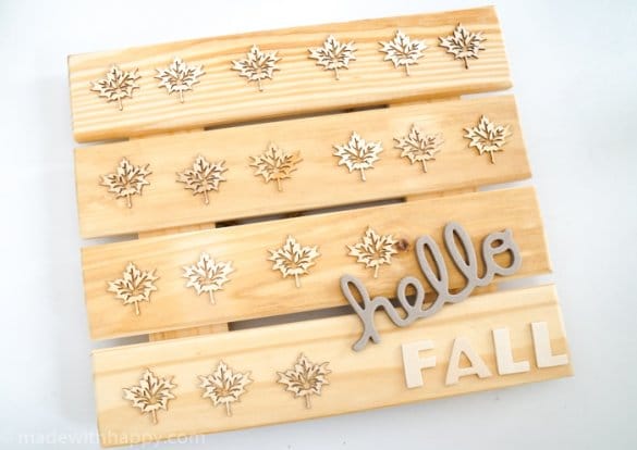 DIY Colorful Hello Fall Sign - Made with HAPPY - Colorful Fall Decor