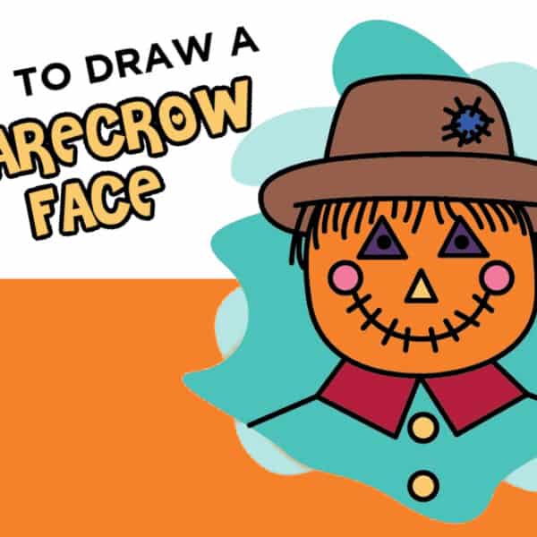 How to Draw a Scarecrow Face - Step By Step Tutorial