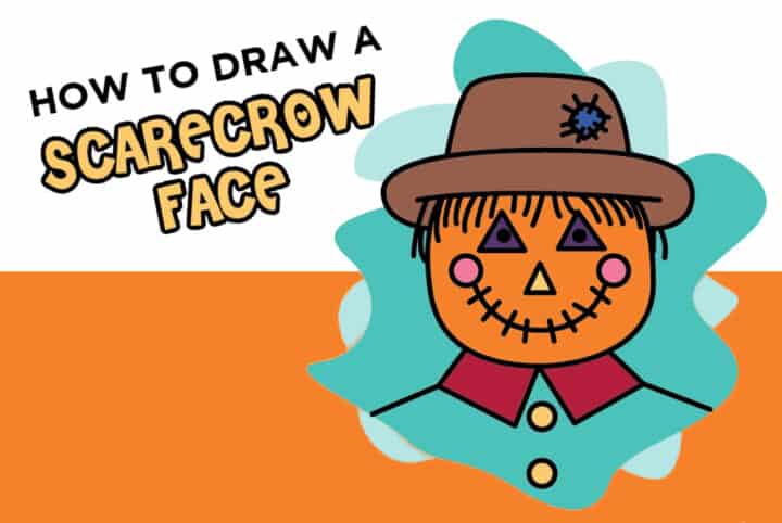 How to Draw a Scarecrow Face - Step By Step Tutorial