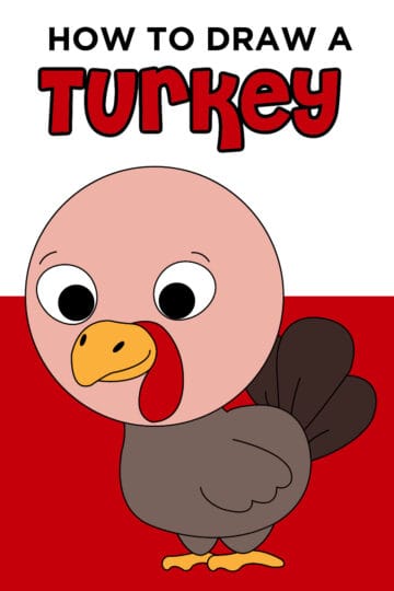 Easy How to Draw Turkey Tutorial - Made with HAPPY