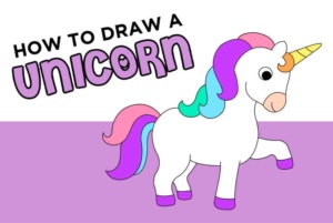 How To Draw a Unicorn Step By Step Tutorial - Made with HAPPY