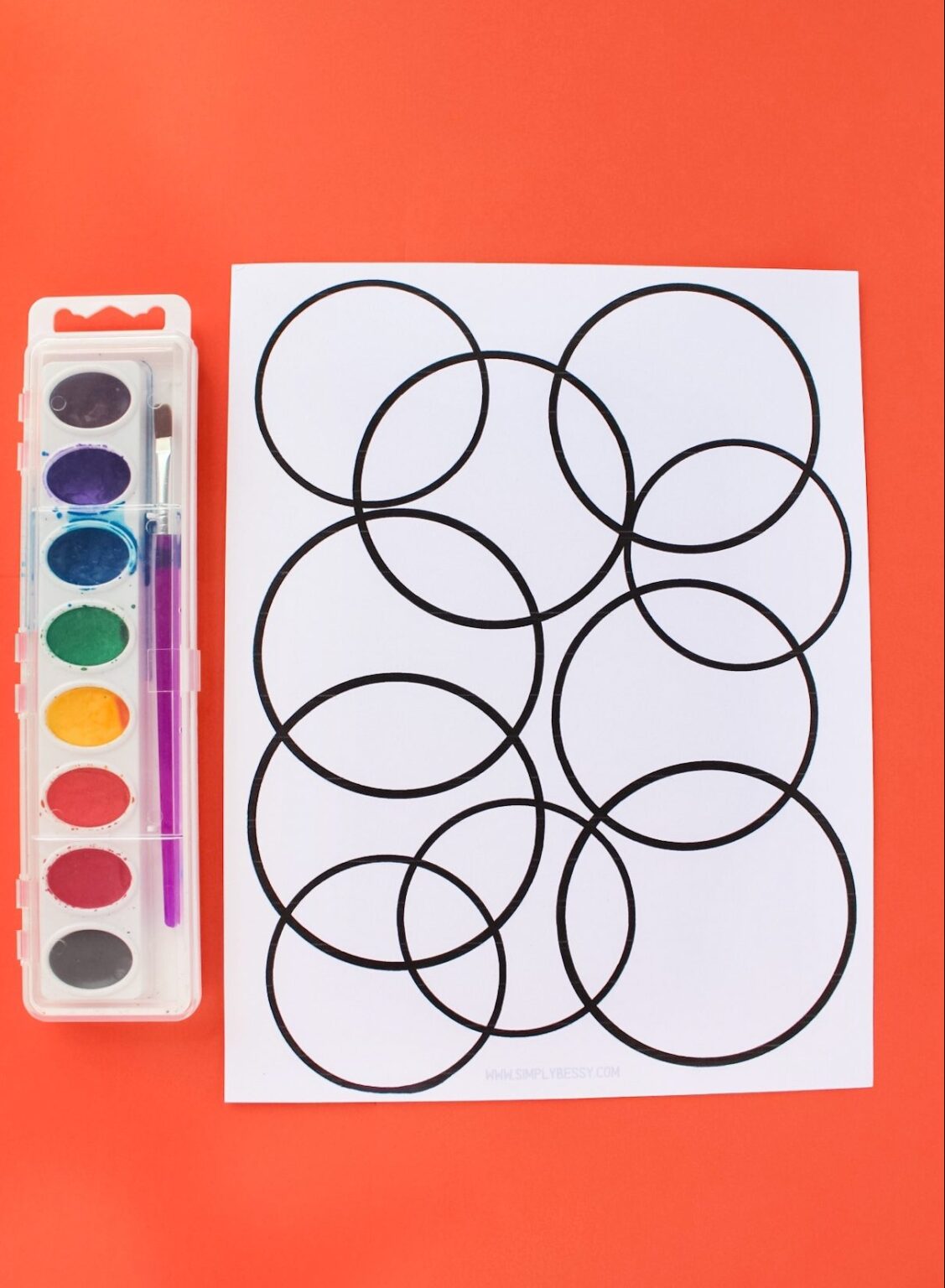 Rainbow Circle Watercolor Art - Easy Activity for Kids