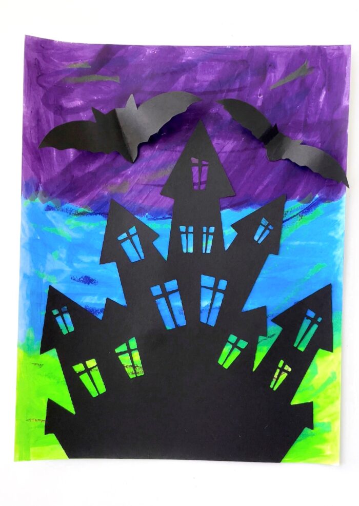 Haunted House Craft - Easy Halloween Art Activity for Kids
