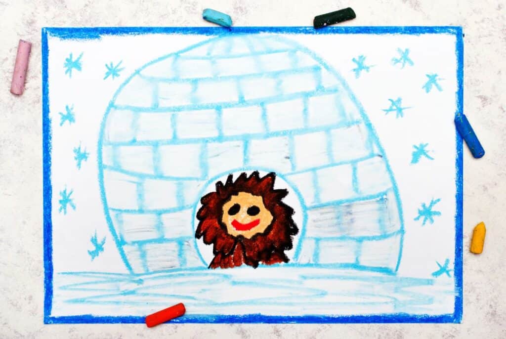 How to Draw an Igloo Easy Step-By-Step Tutorial - Made with HAPPY