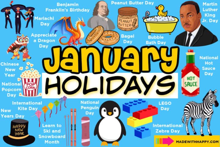50+ January Fun Facts For Kids - Made with HAPPY