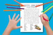 Free Printable January Word Search - Made with HAPPY