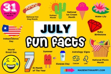 July Fun Facts - Made with HAPPY