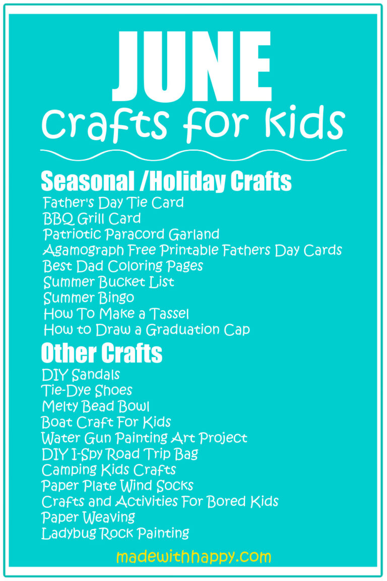 June Crafts For Kids - Made with HAPPY