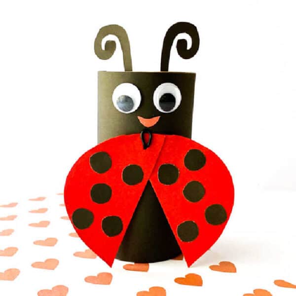 Toilet Paper Ladybug Craft For Kids - Made with HAPPY