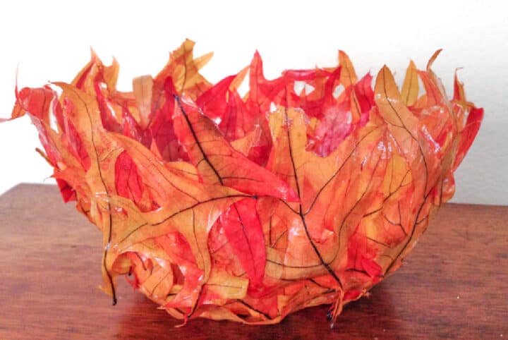 DIY Leaf Bowl - Easy Fall Bowl Craft | Made with HAPPY