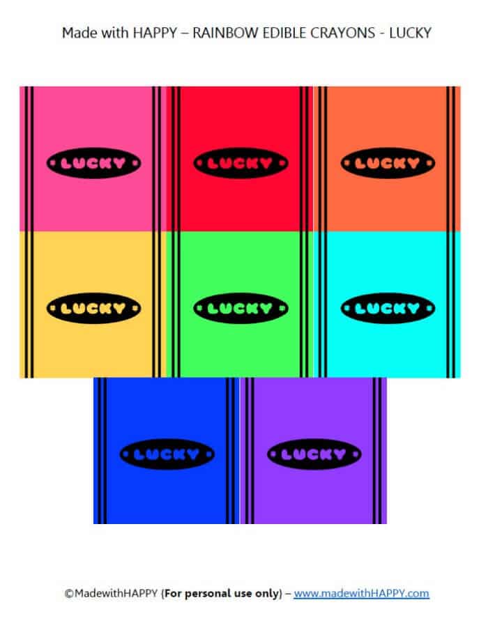 Rainbow DIY Edible Crayons Recipe - Made with HAPPY