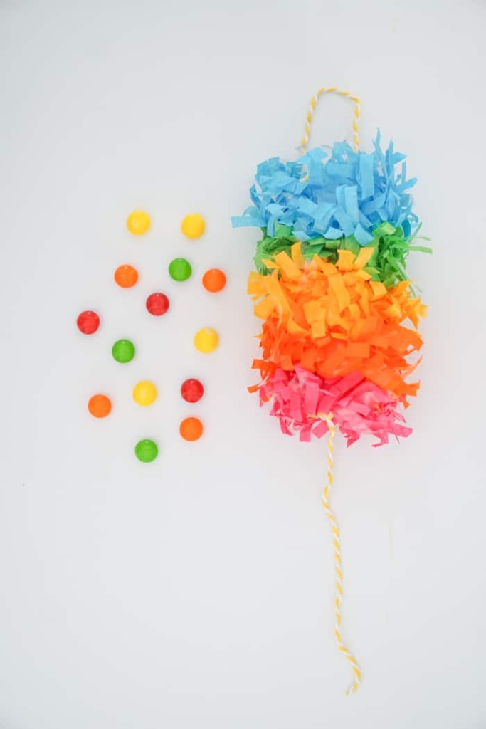 Super Easy Rainbow DIY Mini Pinatas - Made with Happy