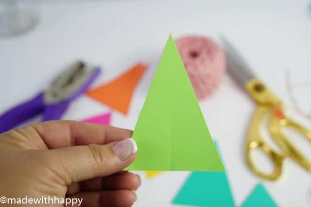 Modern Paper Christmas Tree Craft - Made with HAPPY