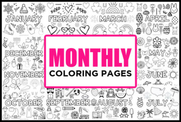 June Coloring Page - Made with HAPPY - Free Printable Coloring Pages