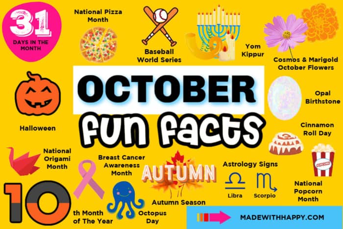October Fun Facts - Made with HAPPY October Fun Facts - Made with HAPPY