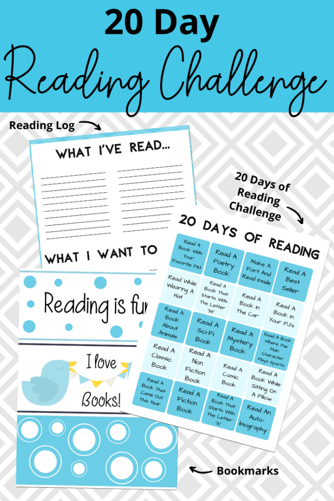 20 Day Reading Challenge For Kids - Made with HAPPY