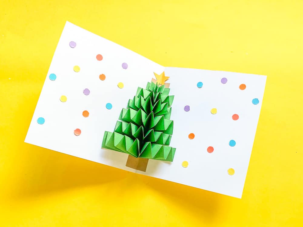 Pop Up Christmas Tree Card Craft - Made with HAPPY