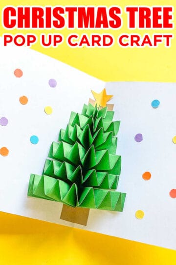 Pop Up Christmas Tree Card Craft - Made with HAPPY